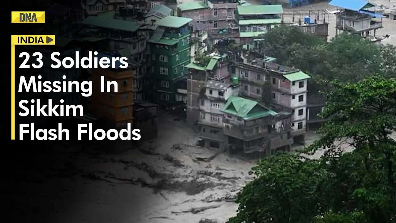 Flash floods in Sikkim after cloudburst, searches underway for 23 missing Army personnel