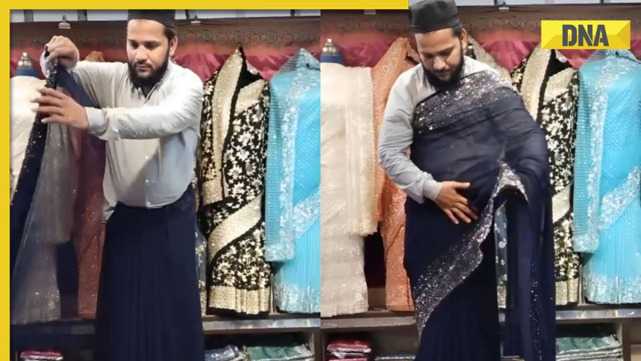 Viral video: Man's exceptional saree draping skills impresses internet ...