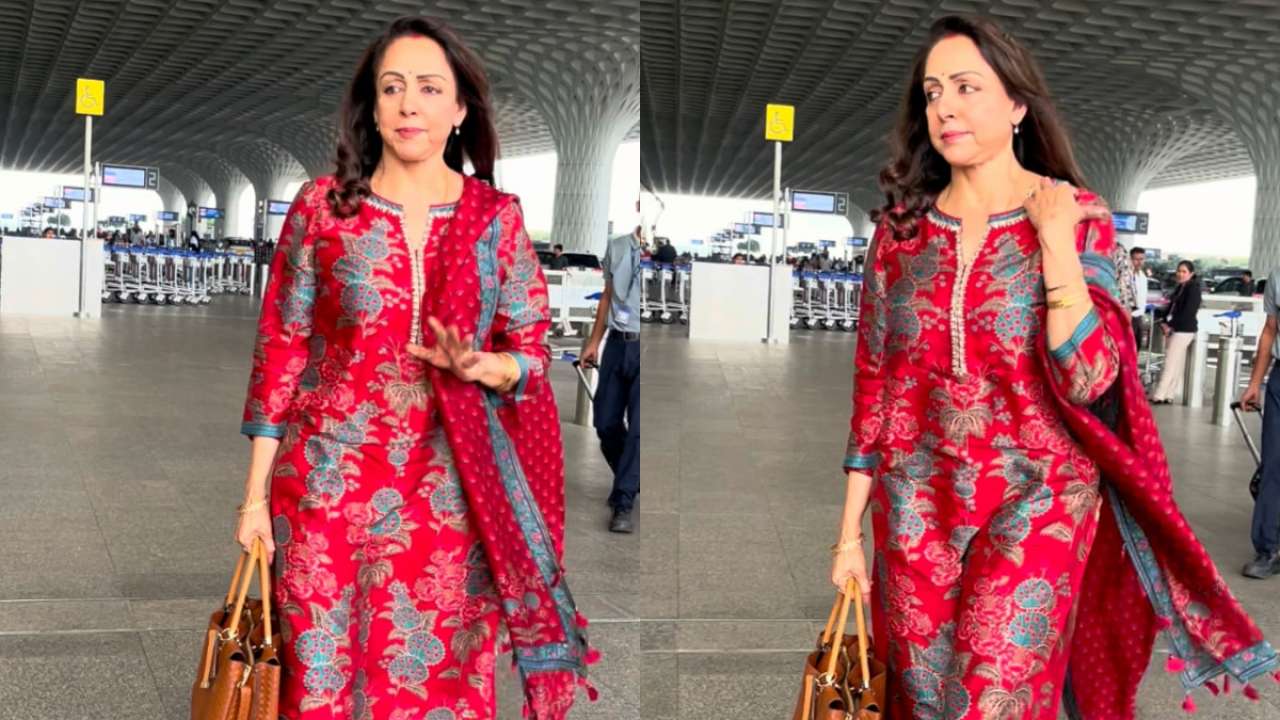 Viral photos of the day: Hema Malini looks gorgeous in red suit ...