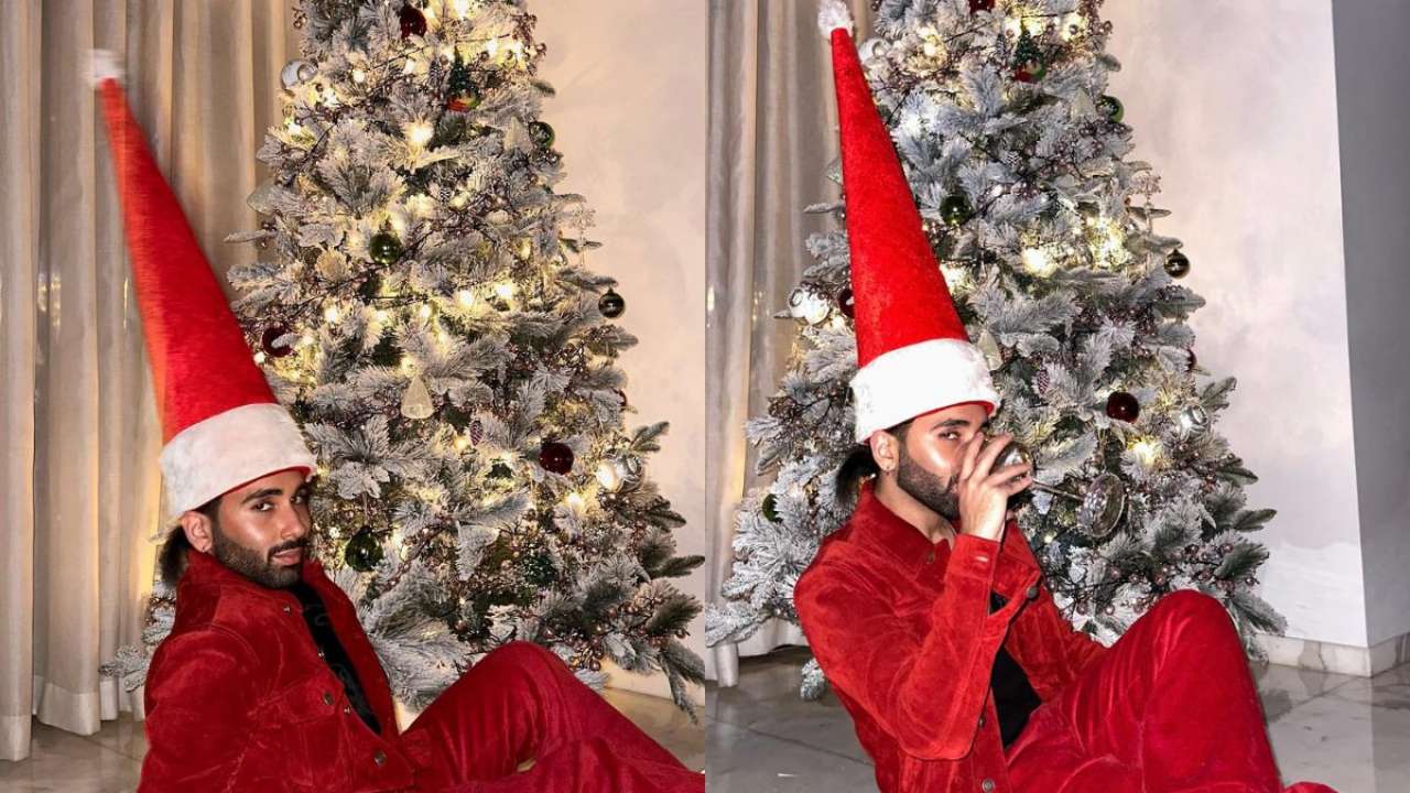 In pics: Orry turns Santa with big hat, celebrates Christmas with ...