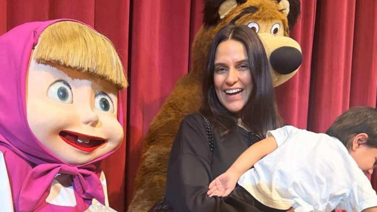 In pics: Neha Dhupia, Kajal Aggarwal, Shriya Saran take their kids to India premiere of Masha ...