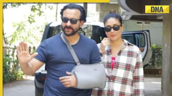 Viral video: Saif Ali Khan discharged from hospital after tricep surgery, poses for paps with ...