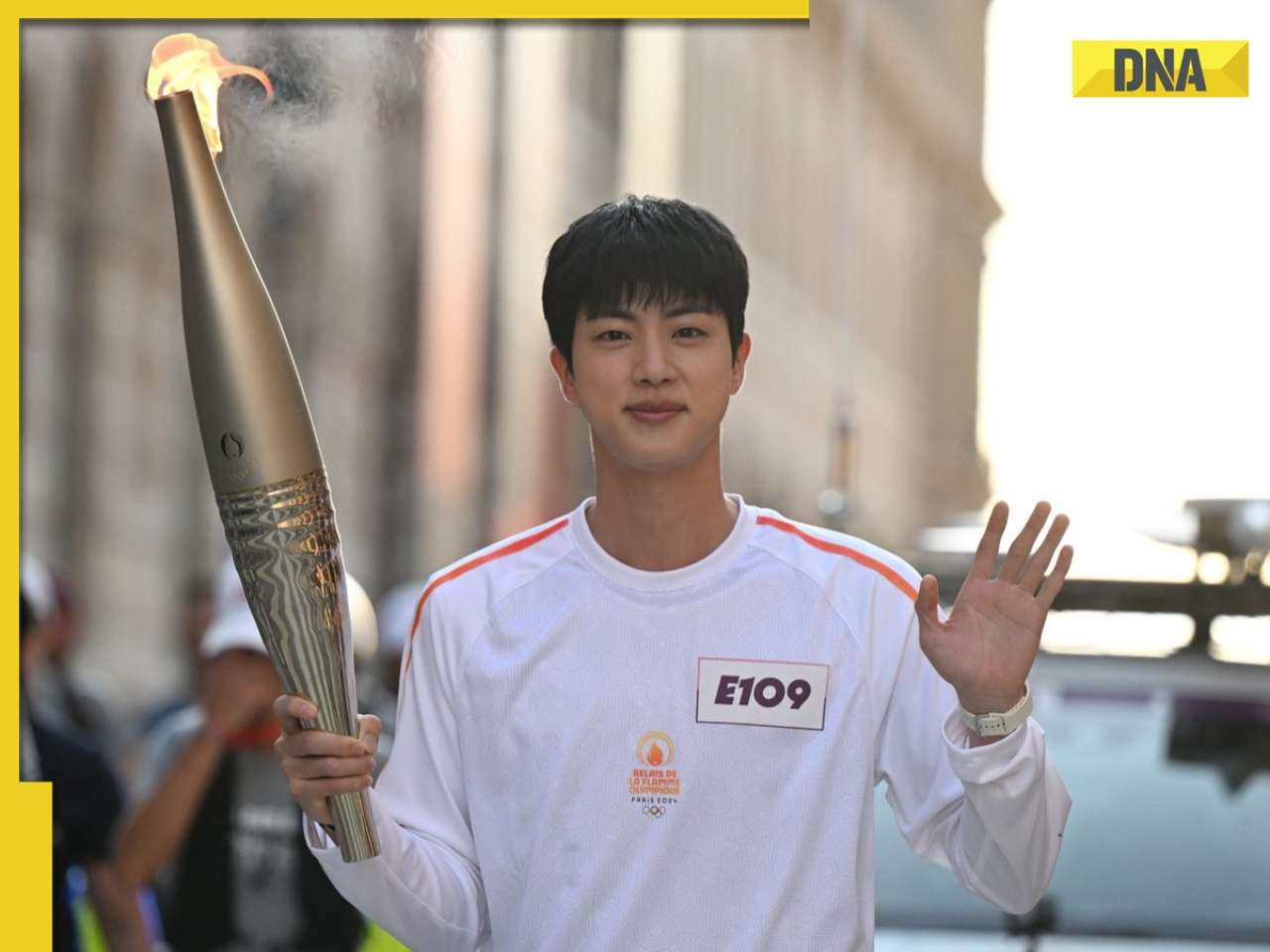 Watch: BTS' Jin becomes torchbearer of Olympic flame ahead of Olympics 2024 in Paris