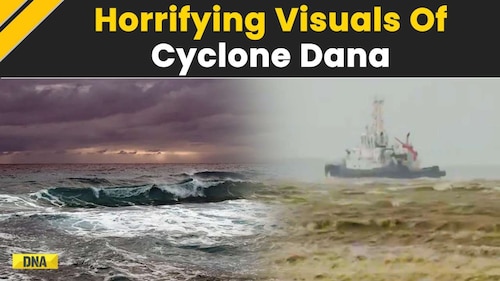 Cyclone Dana Update: Scary Footage Of Cyclone Dana From Odisha-West Bengal Coast
