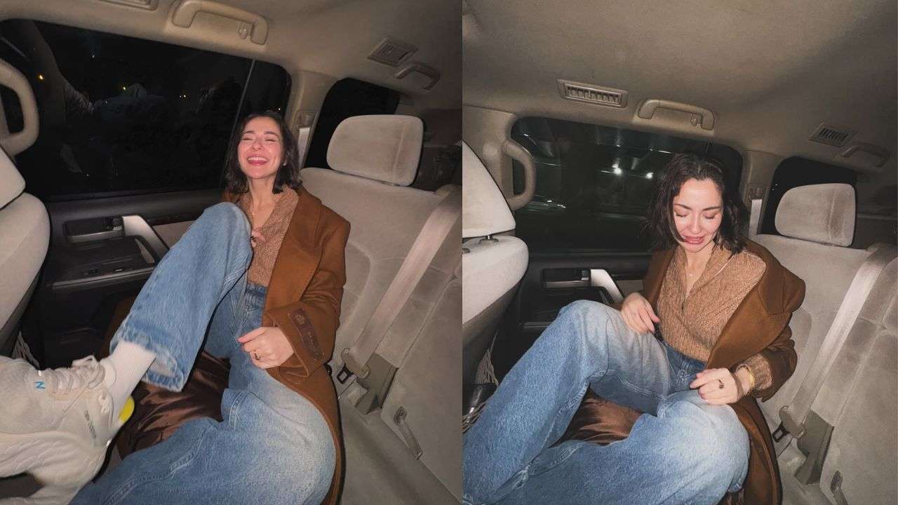 Pakistani actress Hania Aamir rocks casual style in jeans, warm brown ...