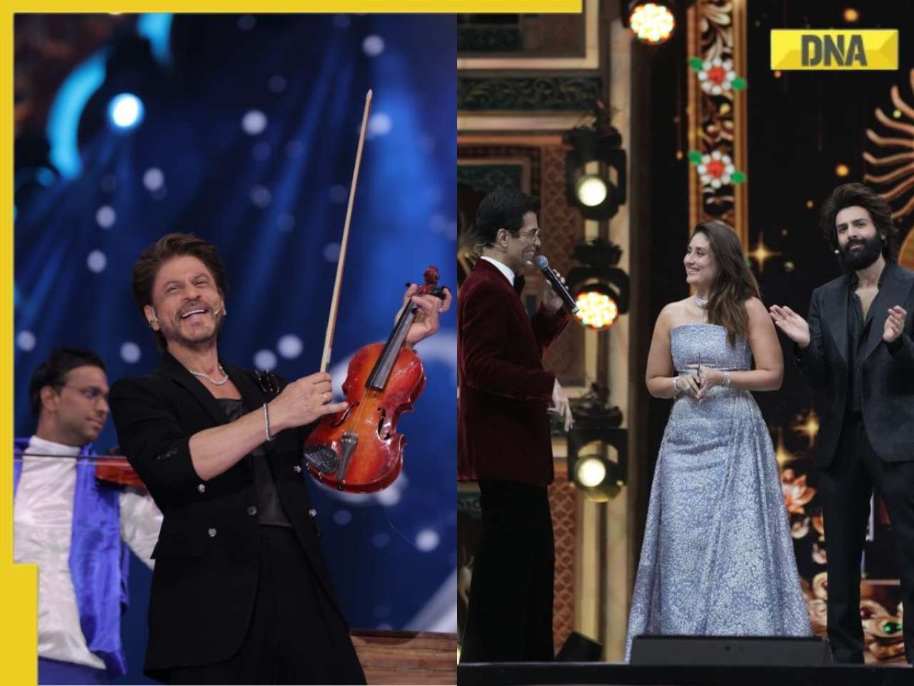 IIFA Awards 2025: Shah Rukh Khan entertains fans playing violin, Kartik ...