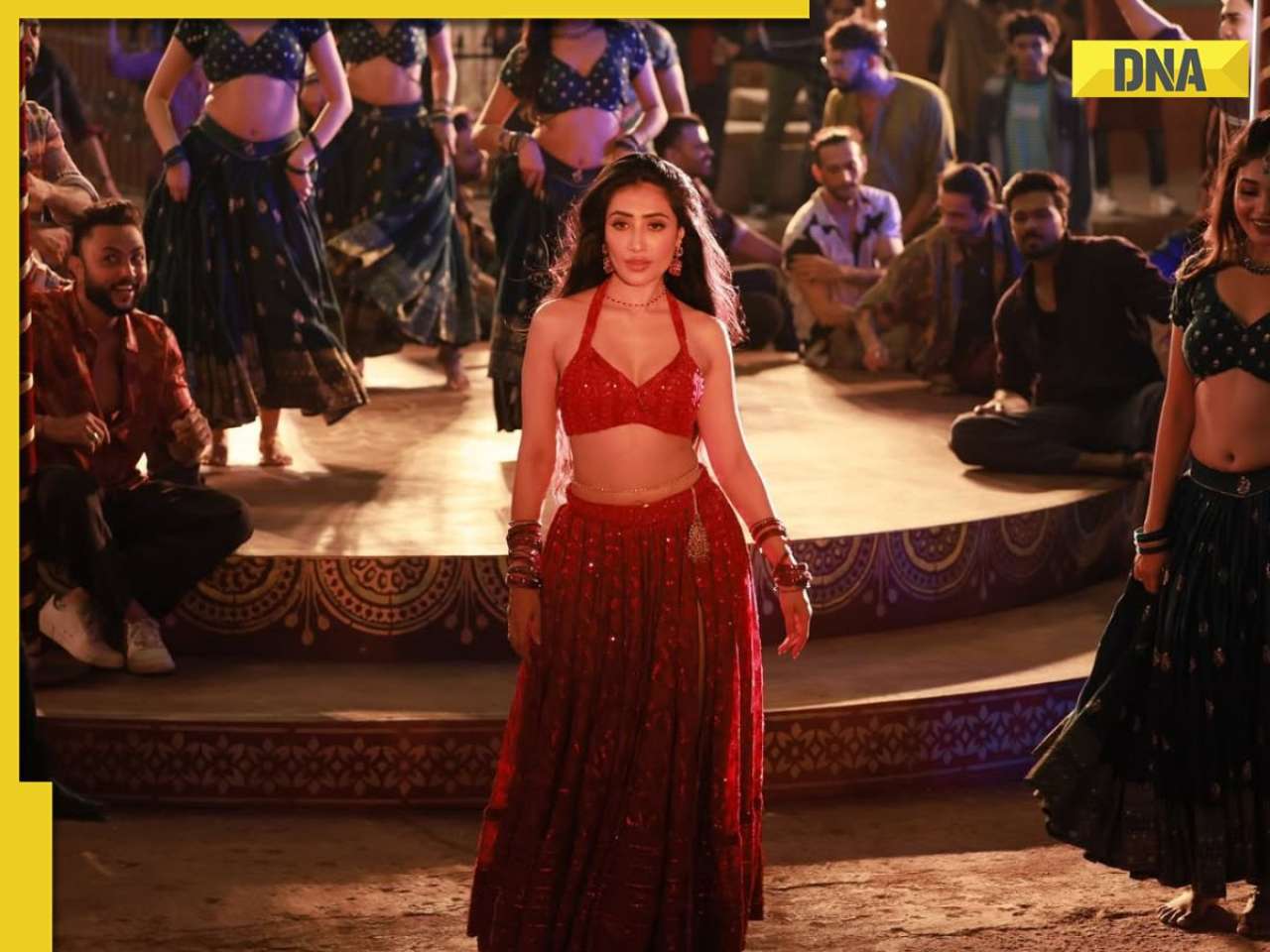 Dhanashree Verma turns heads with her bold Paprika desi glam in Ting Ling Sajna from Bhool Chuk Maaf