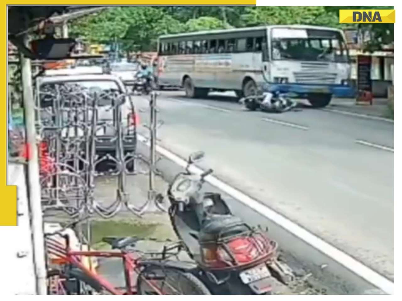 SHOCKING: Viral video shows a careless biker miraculously escapes DEATH ...