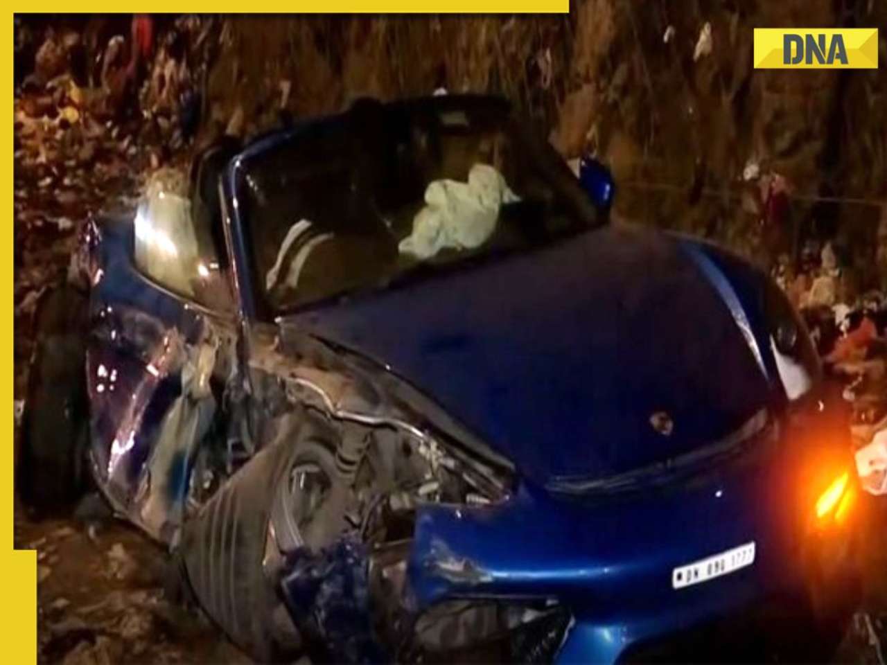 High speed Porsche racing with BMW crashes into divider on Mumbai’s ...