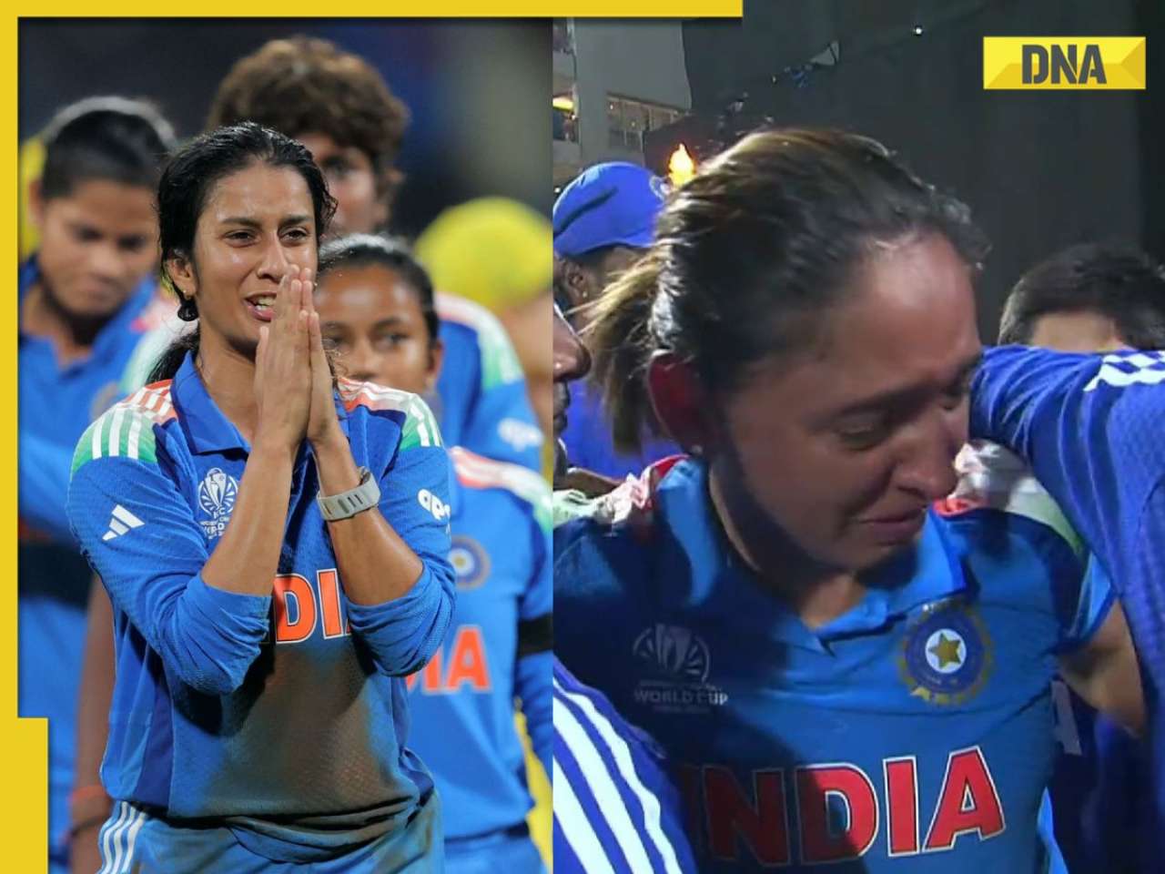 Watch: Jemimah Rodrigues, Harmanpreet Kaur break down in tears after India's historic win over ...