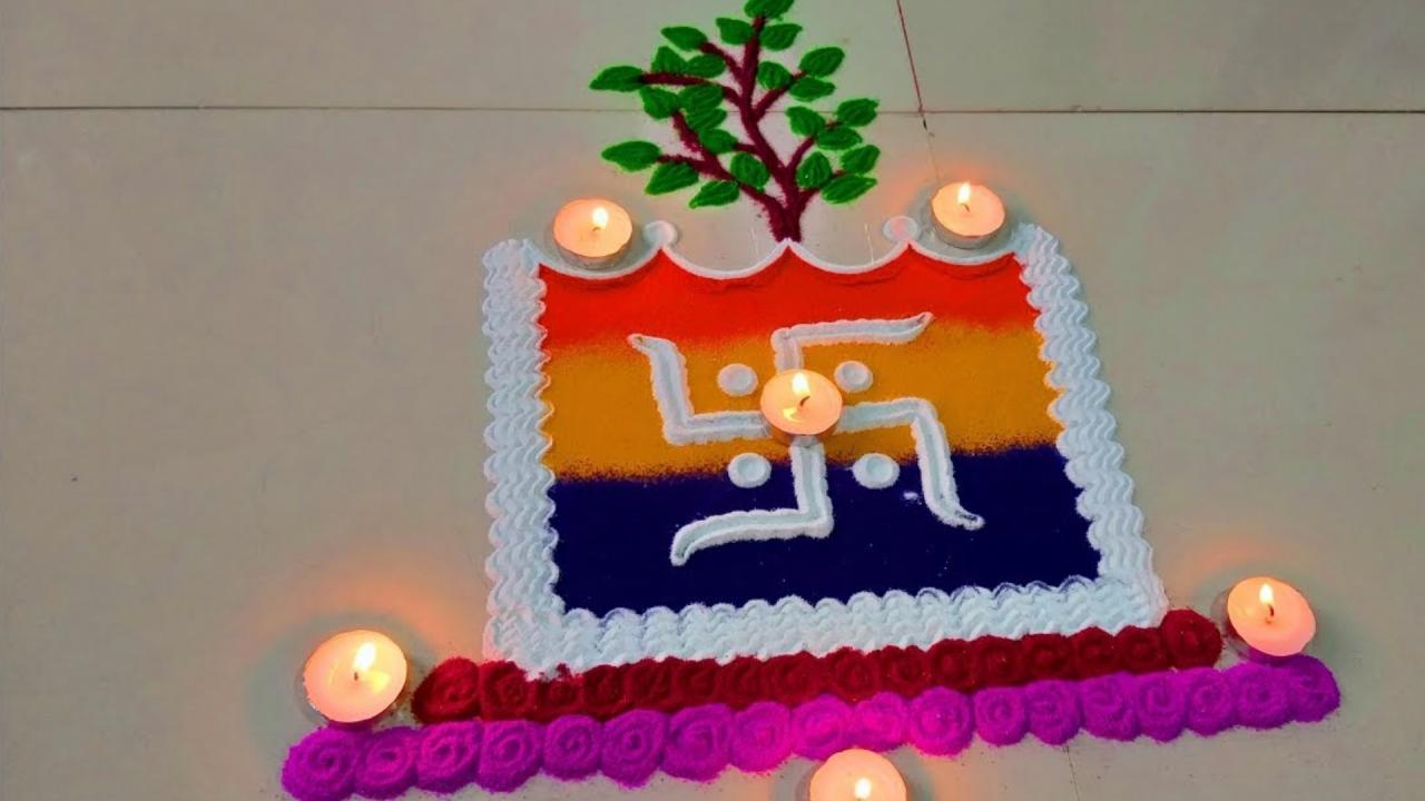 Tulsi Vivah Rangoli Designs: देवउठनी एकादशी पर रंगों और फूलों से ऐसे ...