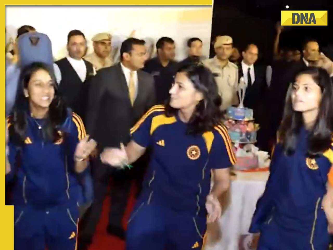 India's women's cricket team gets rousing welcome after World Cup winners arrive in Delhi | WATCH