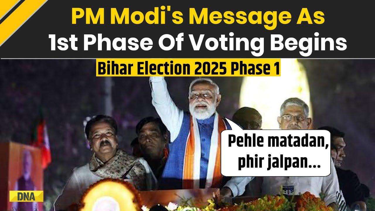 Bihar Election 2025: PM Modi's Message To Bihar Voters As Voting ...