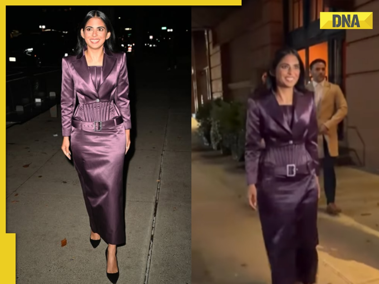 Isha Ambani turns heads in deep purple wine look in New York, redefines ...