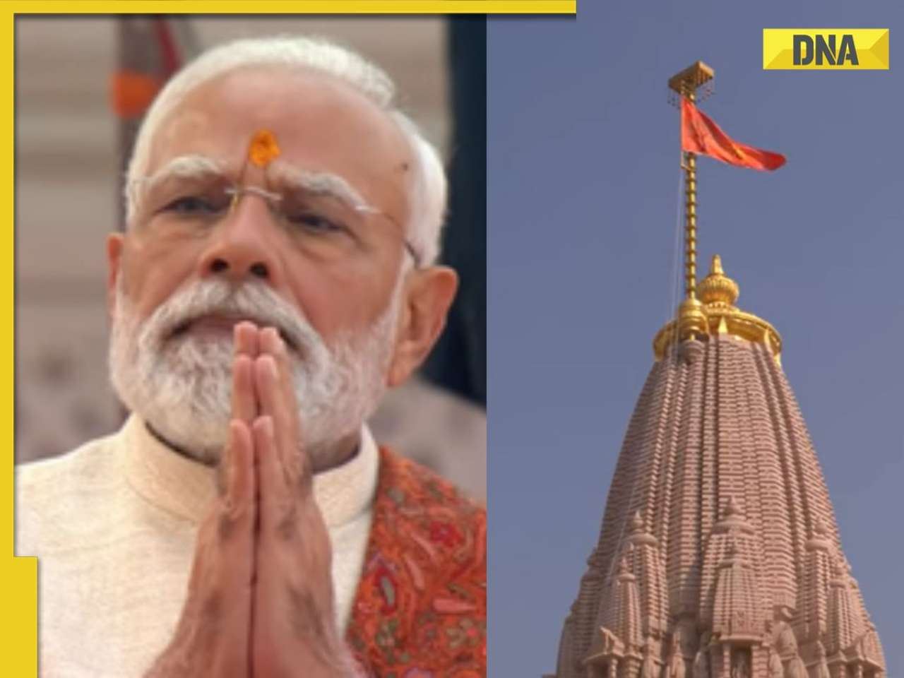 PM Modi hoists saffron flag at Ayodhya's Ram Mandir, RSS Chief Mohan ...