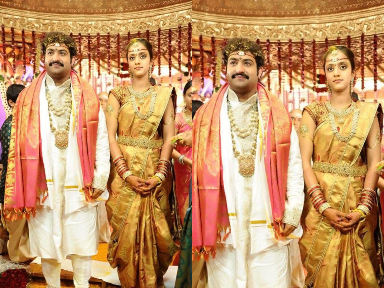 In pics: Jr NTR's Rs 100 crore wedding, attended by 3000 VIPs, 12000 fans, bride Lakshmi ...