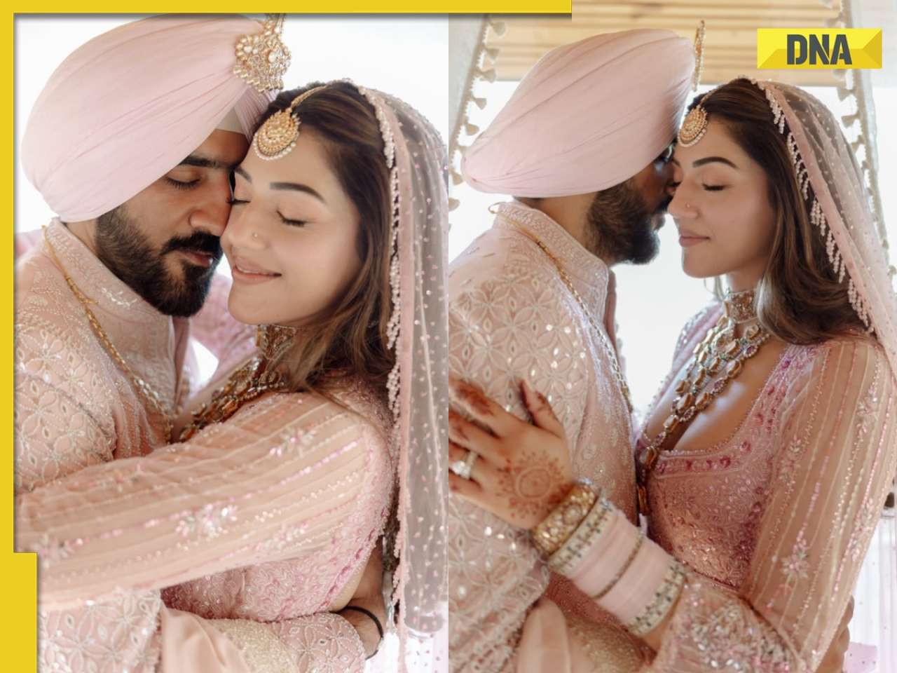 Actress Mehreen Pirzada ties the knot with Arsh Aulakh in Himachal ...