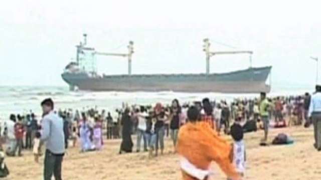 Stranded MV Wisdom becomes tourist attraction