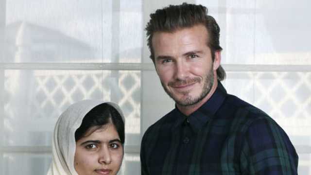 'Brave' Malala receives Pride of Britain award from David Beckham