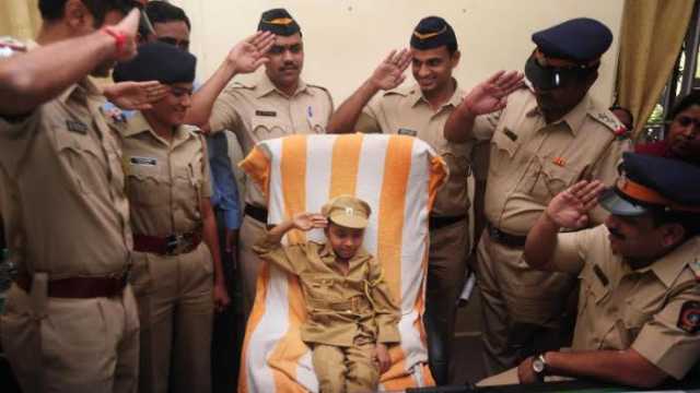Seven-year-old becomes police inspector for a day