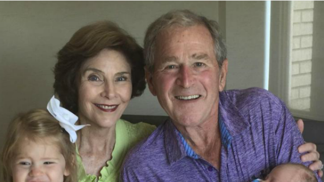 George Bush becomes grandfather again