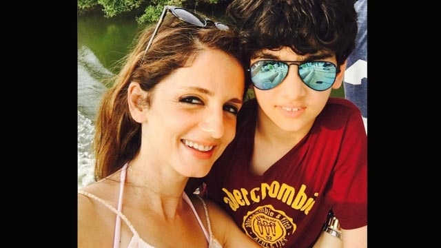 Susanne Khan and son Hrehaan go bungee jumping!