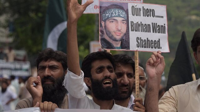 Burhan Wani's death: Nearly 5000 people march shouting slogans against ...