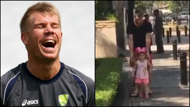 WATCH: David Warner steps out on Bengaluru streets with his daughter ...