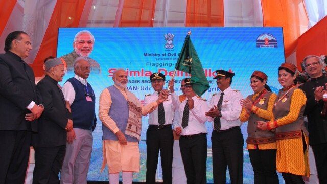 Pm Narendra Modi Flags Off Maiden Udan Flight Now Fly From Delhi To