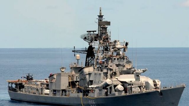 INS Rajput on a three-day visit to Yangon