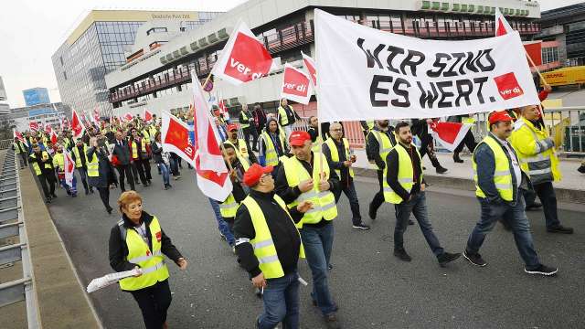 Hundreds of flights cancelled in Germany as airports hit by public ...