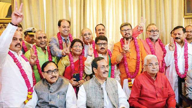 Ten newly-elected Uttar Pradesh legislators take oath Ten newly-elected Uttar Pradesh legislators take oath