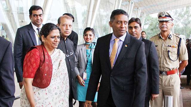 Seychelles president Danny Faure arrives amid souring of ties