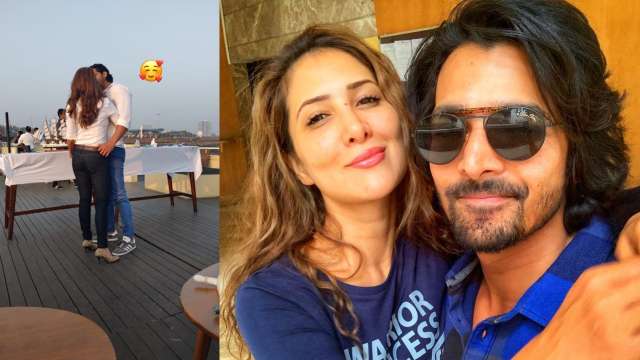 Harshvardhan Rane and Kim Sharma indulge in a passionate kiss post her ...