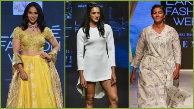 Saina Nehwal, PV Sindhu and Geeta Phogat set the ramp on fire at Lakme ...