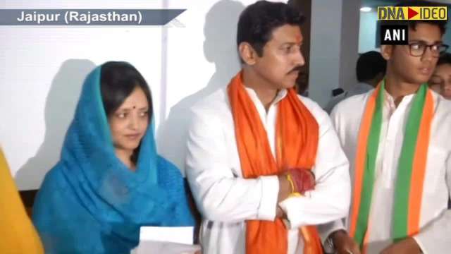 Rajyavardhan Singh Rathore, wife Gayatri Rathore cast their votes