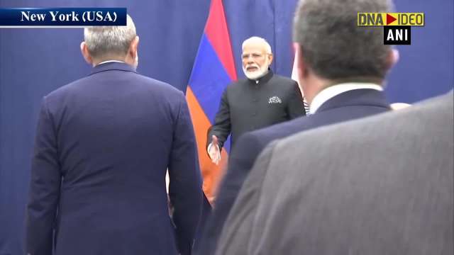 PM Modi meets Nikol Pashinyan, Prime Minister of Armenia, in New York
