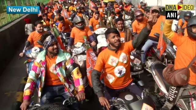 Delhi Assembly elections: BJP organises bike rally