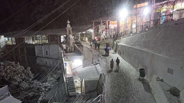 Vaishno Devi receives first snowfall of season, check pics