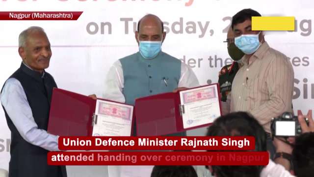 Rajnath Singh attends handing over ceremony of multi mode hand grenades ...