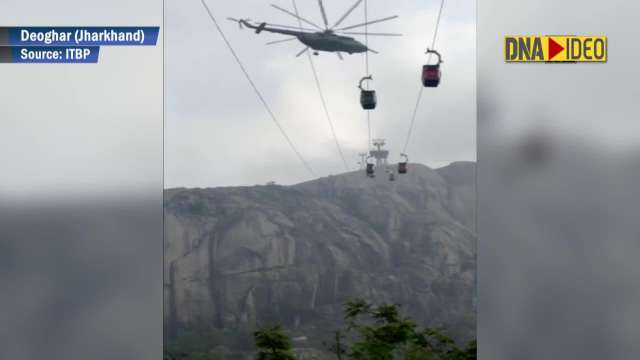 Deoghar ropeway incident: Around 10 persons rescued from Trikut hills