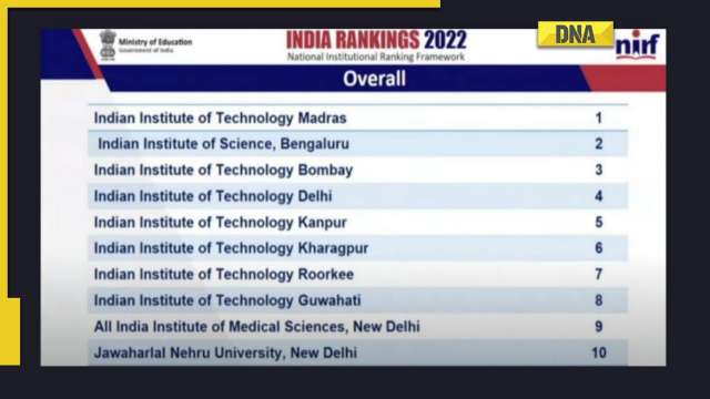 NIRF Ranking 2022: IIT Delhi fourth in list of India's top 10 ...