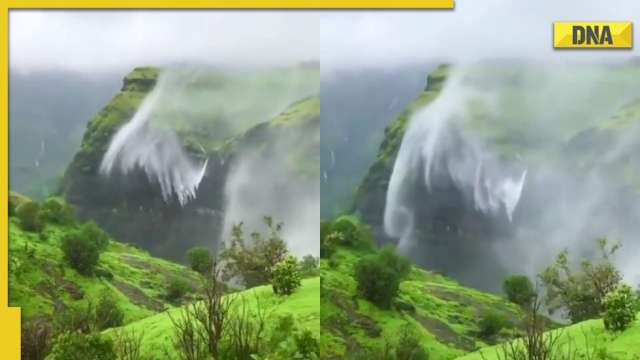 'Beauty of Monsoons': Reverse waterfall in Maharashtra's Naneghat wins ...