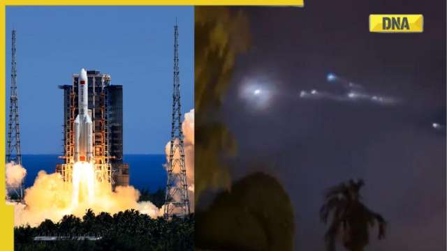 Watch: Chinese Long March 5B rocket lights up night sky before crashing ...