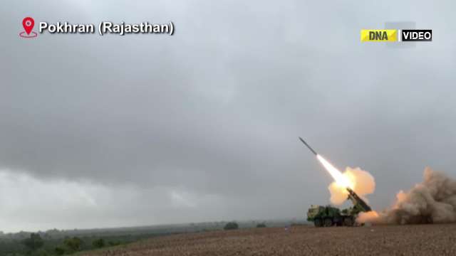 DRDO conducts trail of Pinaka extended range missile at Pokhran Firing ...