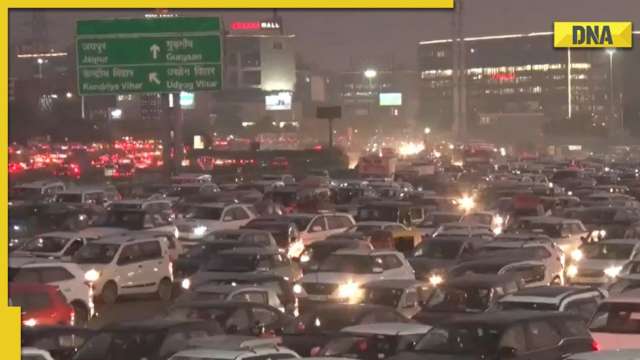 Massive traffic on Delhi-Gurugram expressway, commuters stuck in 6 km ...