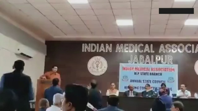 Watch: Violence breaks out at Indian Medical Association meeting in ...