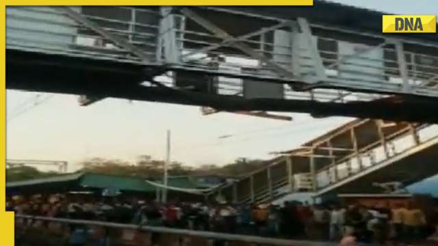 Maharashtra: Part of foot over bridge at Balharshah railway station ...