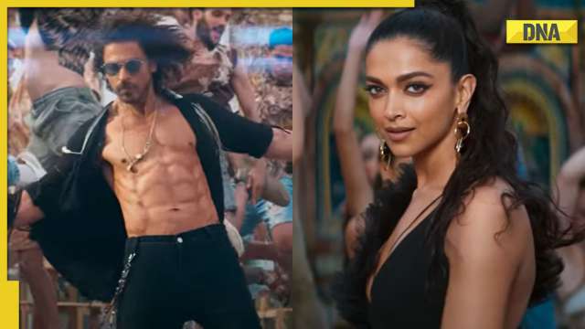 Jhoome Jo Pathaan: Shah Rukh Khan looks irresistible with eight-pack abs, Deepika Padukone stuns ...