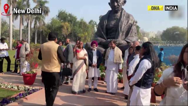 Adani Row Opposition Parties Hold Protest Inside Parliament Premises